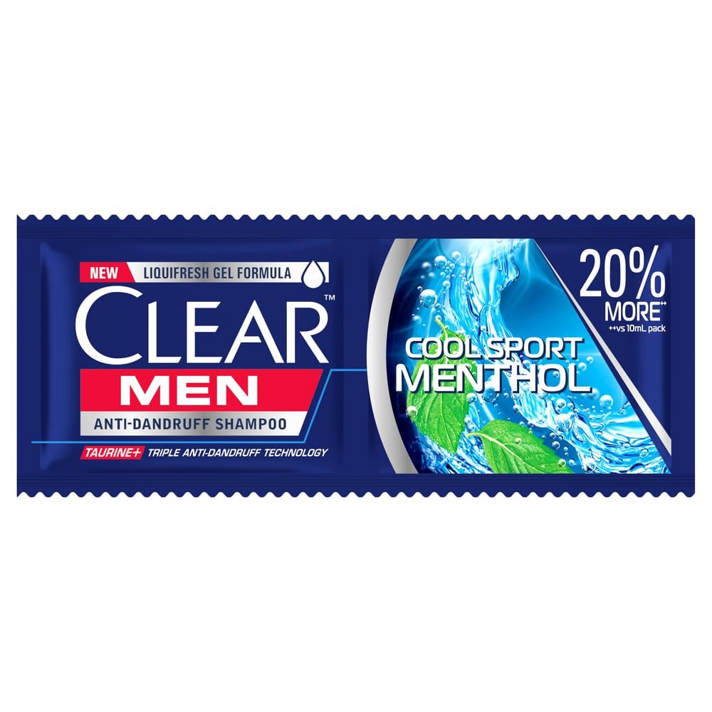 Clear Men Cool Sport Menthol Anti-Dandruff Shampoo 12ml | Shield ...